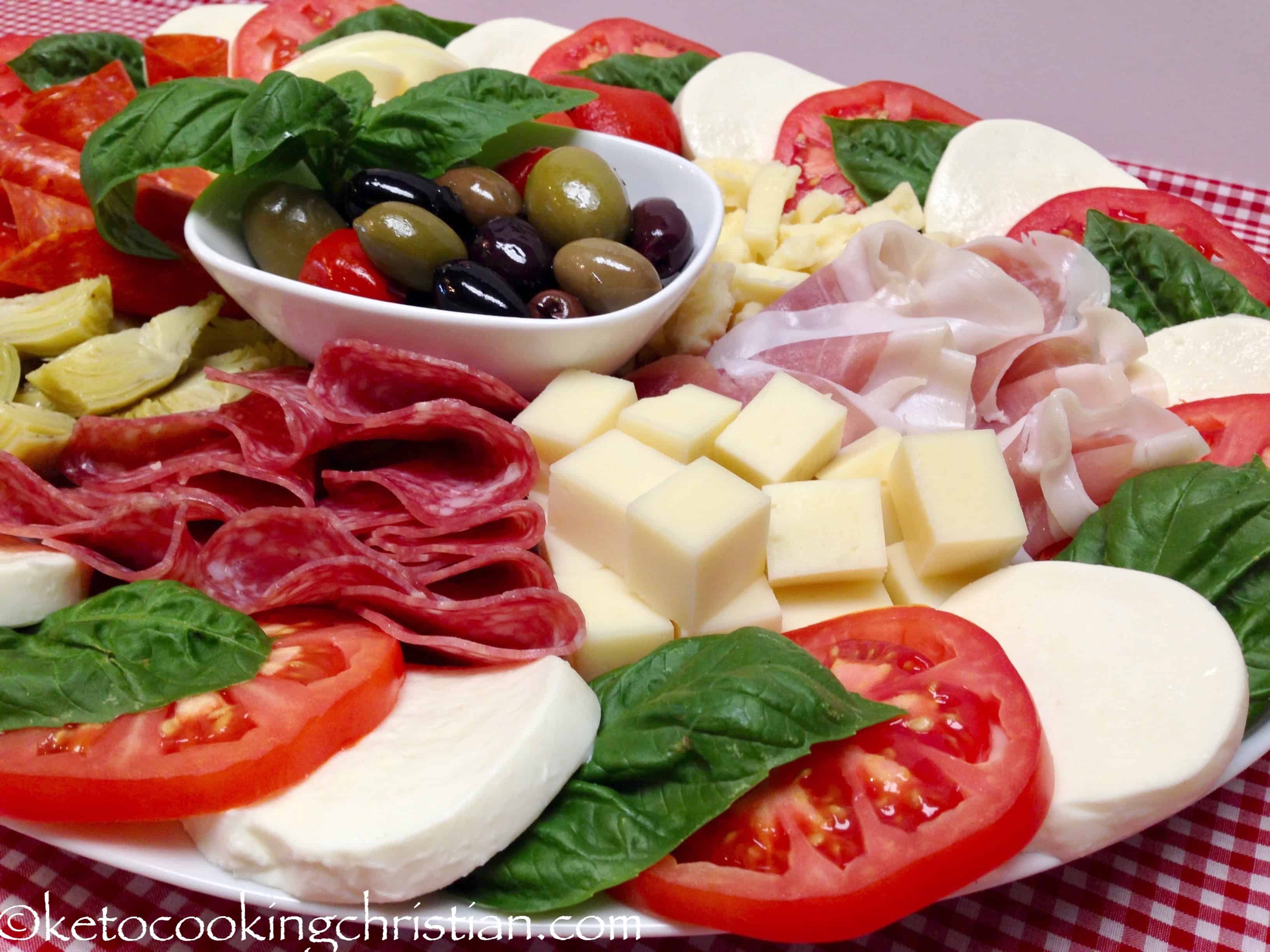 Keto Italian Antipasti Platter - Keto Cooking Christian