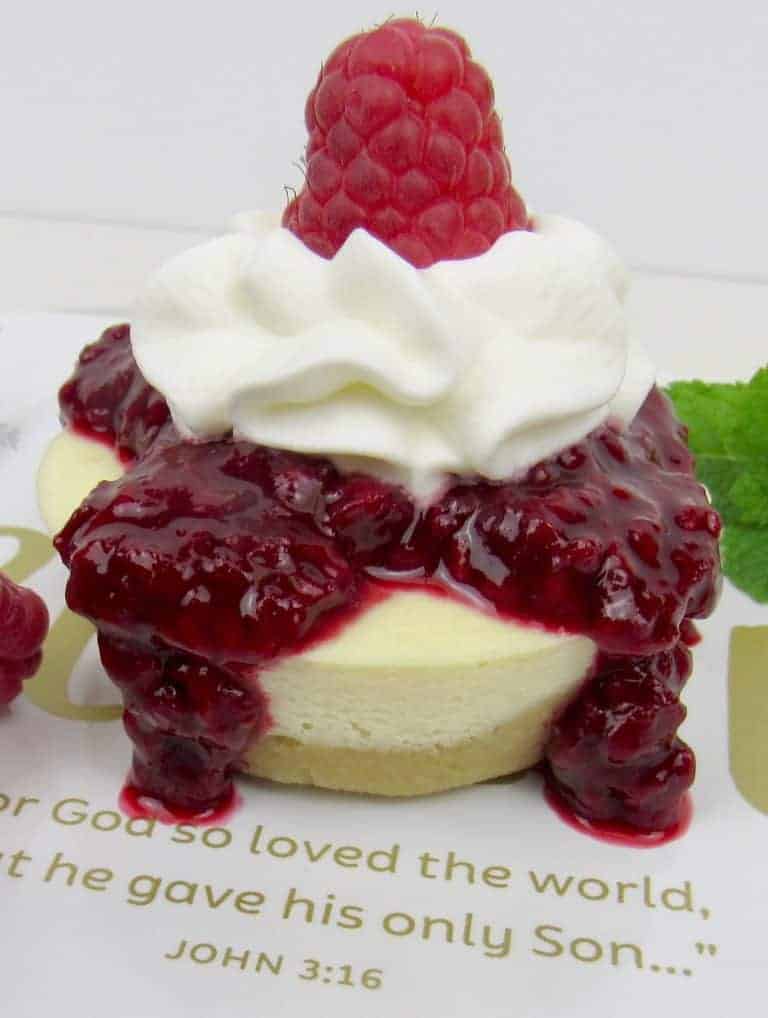 Mini Keto Cheesecakes with Raspberry Sauce - Keto Cooking Christian