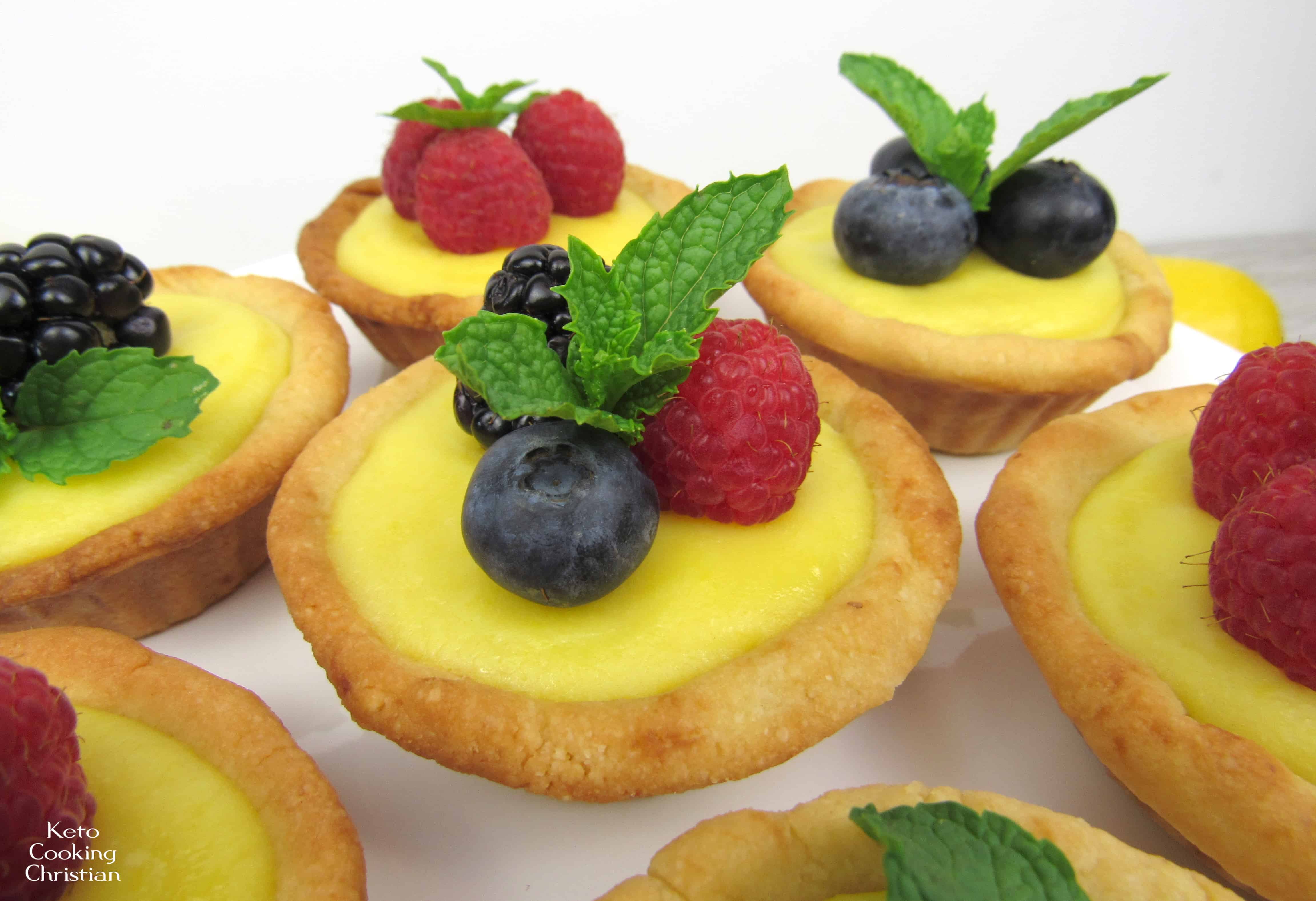 Mini Lemon Curd Tarts - Keto, Low Carb & Gluten Free - Keto Cooking ...