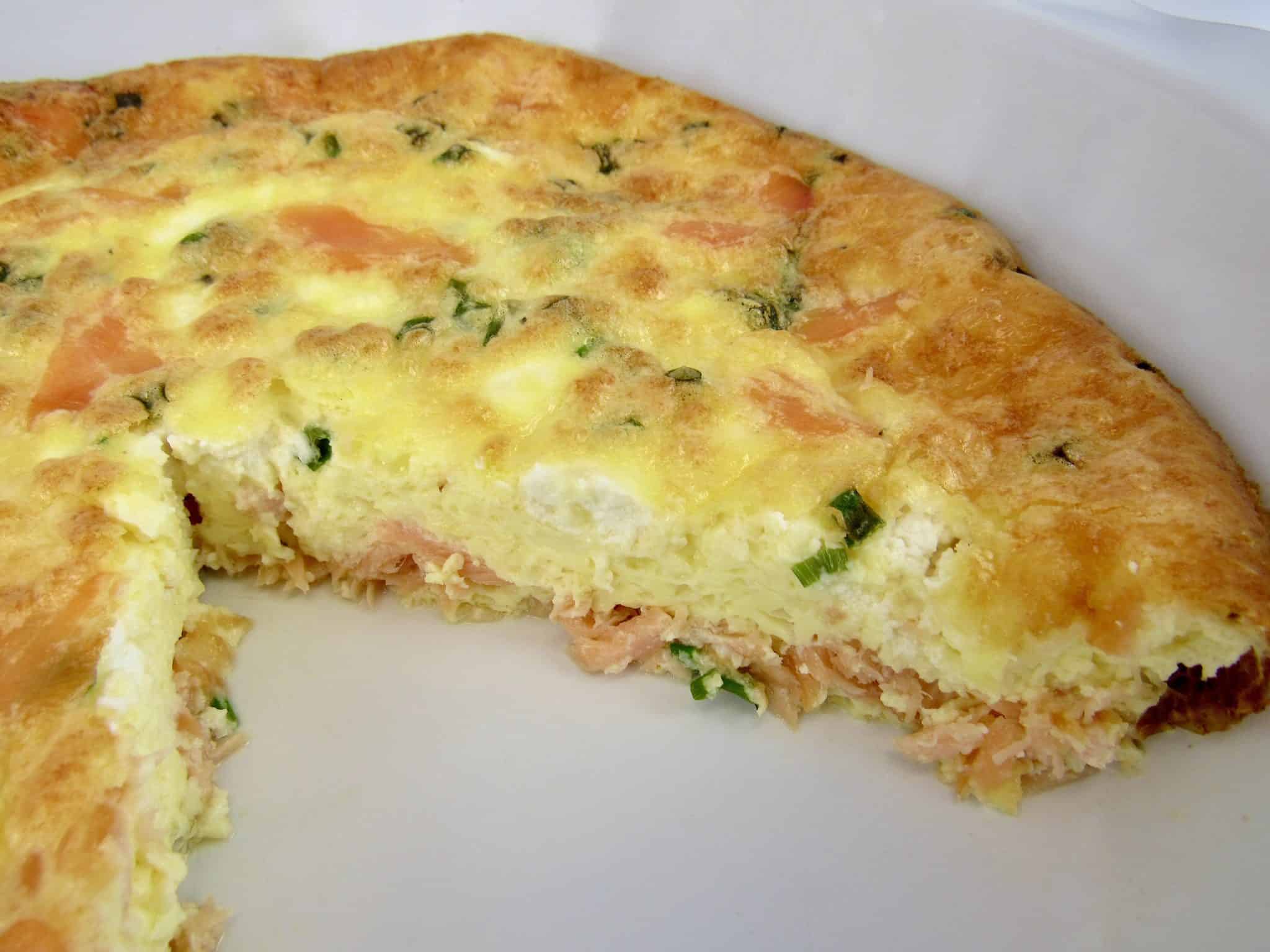 Keto Smoked Salmon Crustless Quiche - Keto Cooking Christian