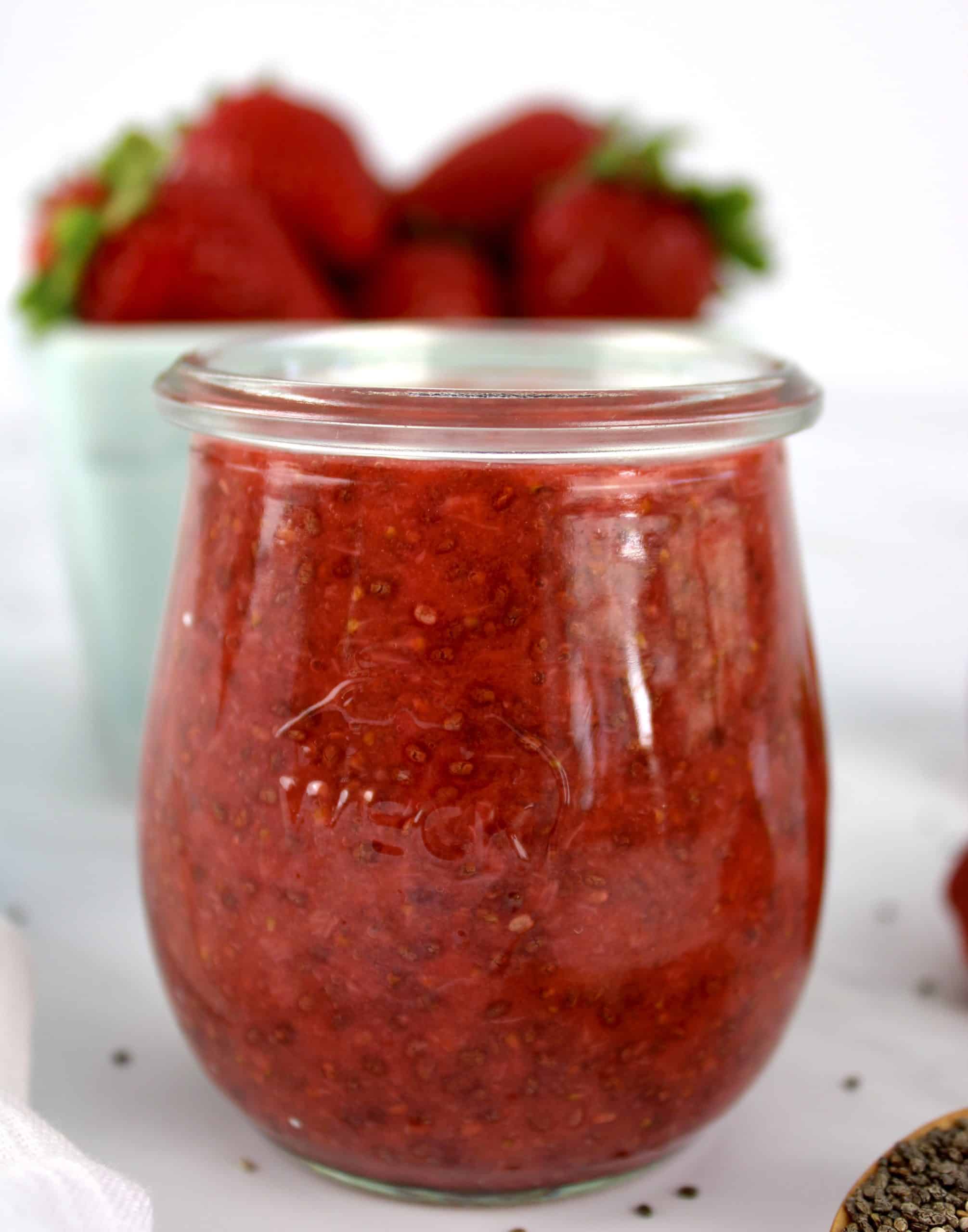 Keto Strawberry Chia Seed Jam - Keto Cooking Christian