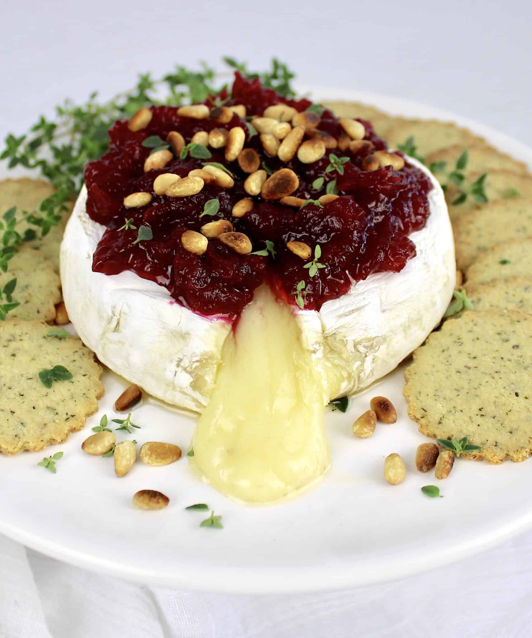 Baked Brie with Cranberry - Keto Cooking Christian