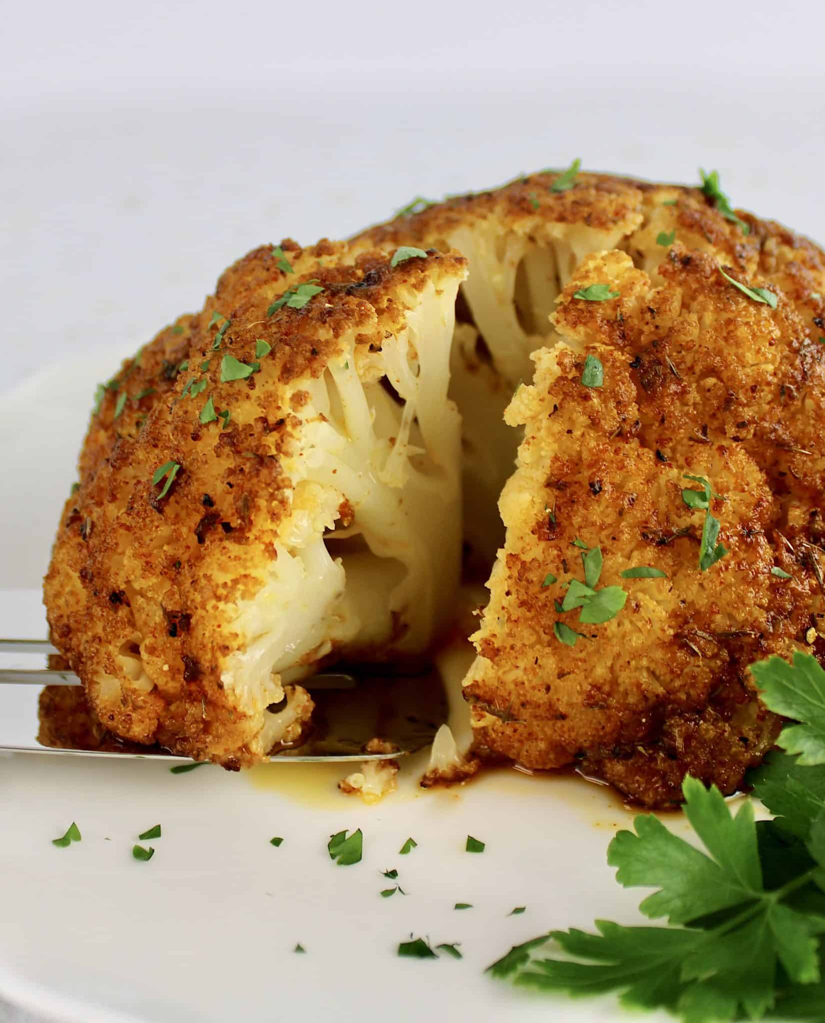 Whole Roasted Cauliflower - Keto Cooking Christian