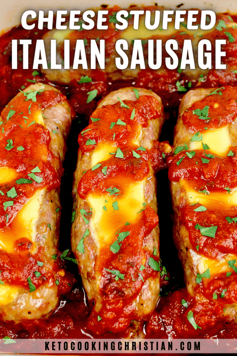 Cheese Stuffed Italian Sausage - Keto Cooking Christian