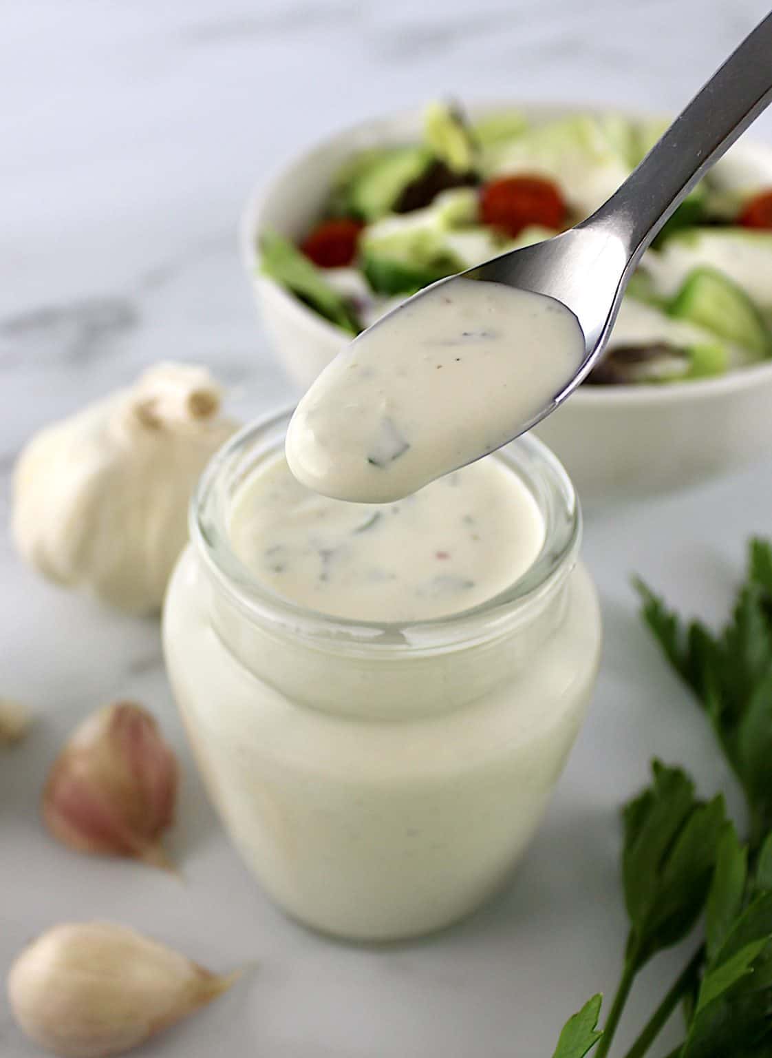 Creamy Garlic Italian Dressing - Keto Cooking Christian