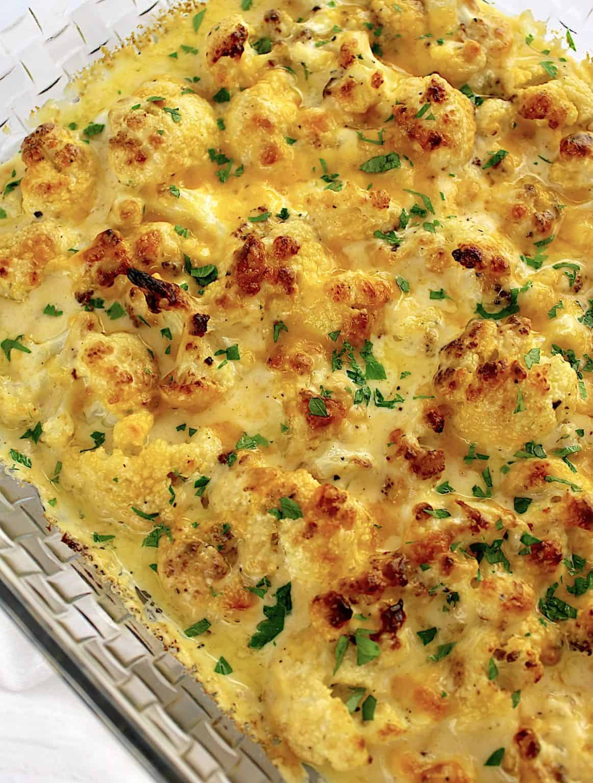 Cheddar Roasted Cauliflower - Keto Cooking Christian