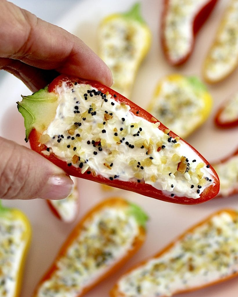 Everything Bagel Stuffed Mini Peppers - Keto Cooking Christian