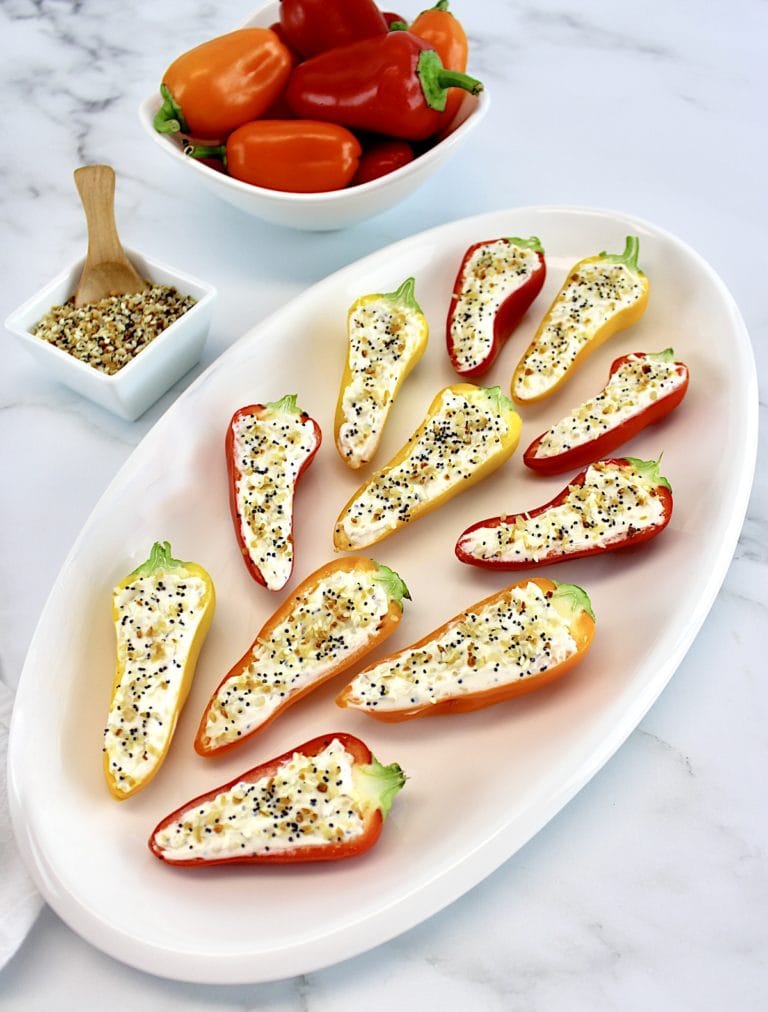 Everything Bagel Stuffed Mini Peppers - Keto Cooking Christian